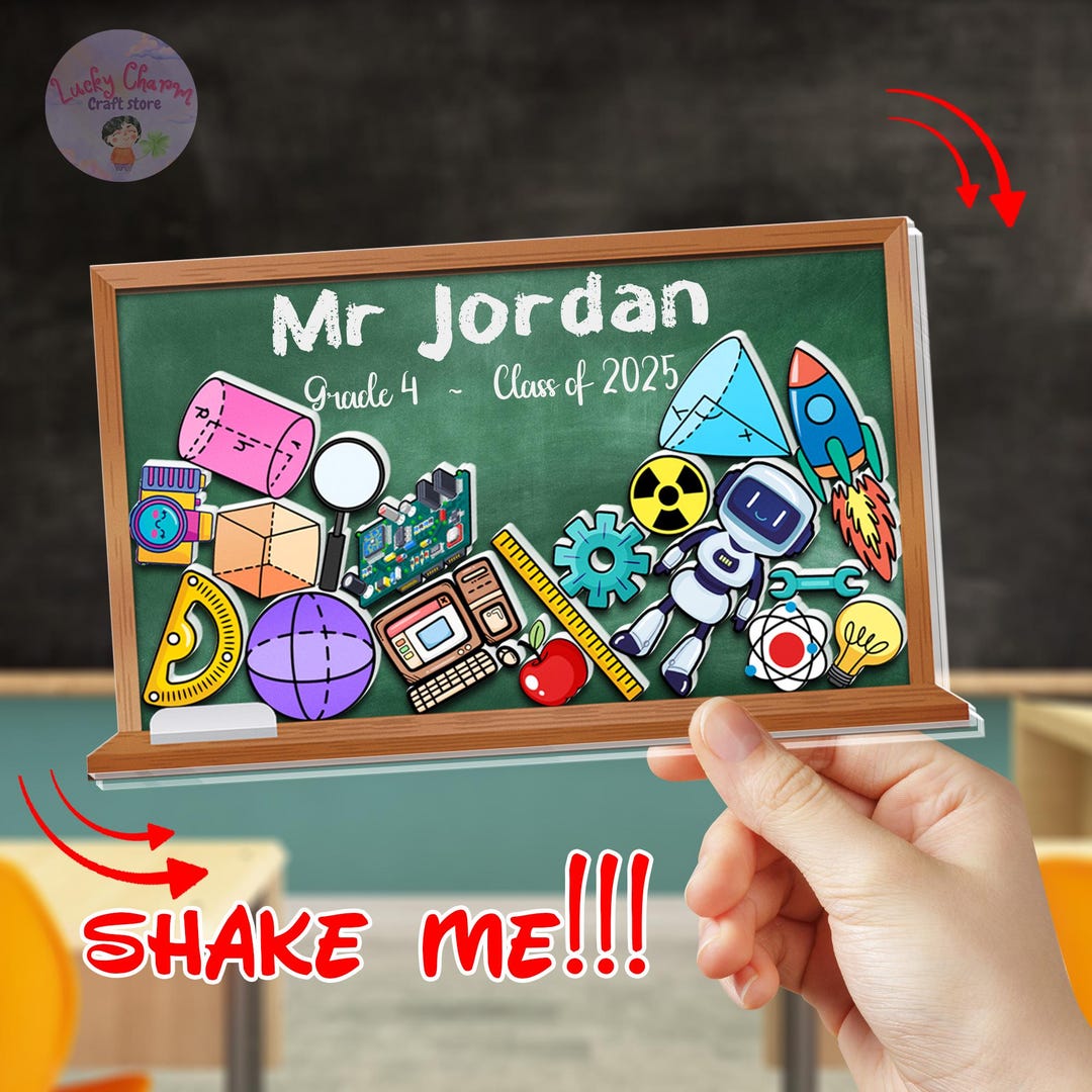 STEM Teacher Appreciation Gifts, Personalized Teacher Magnet, Custom ...