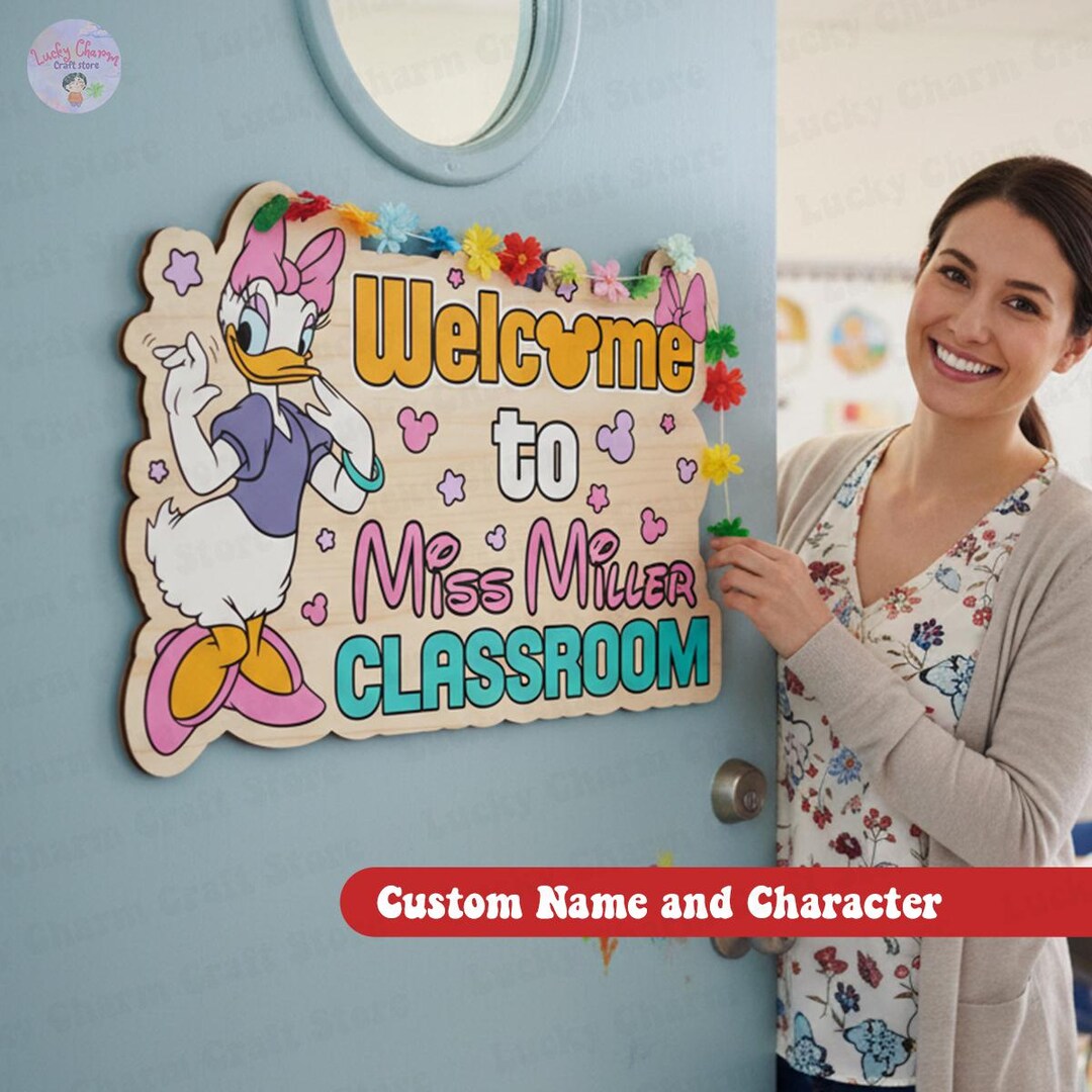 Classroom Welcome Sign, Personalized Disney Teacher Sign, Magic Teacher ...