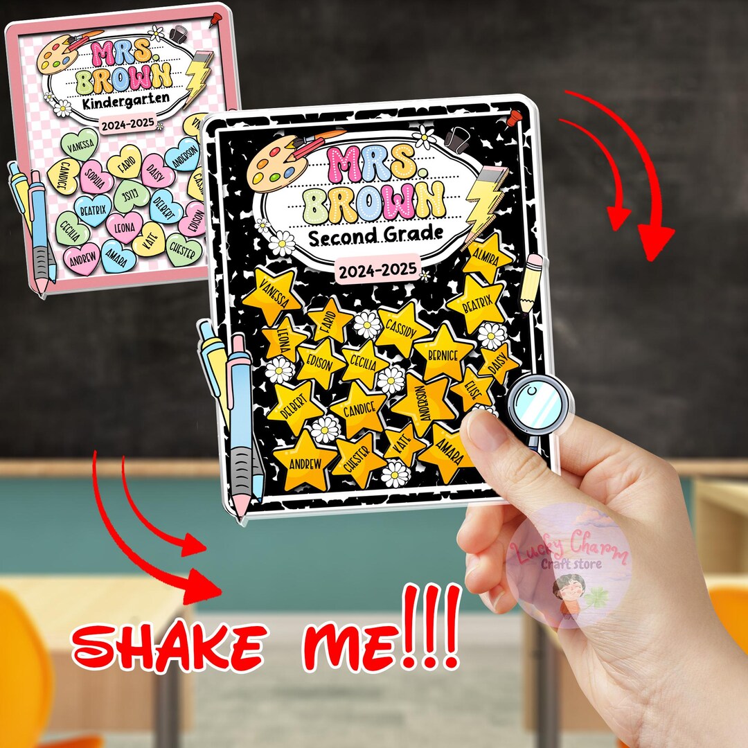 Teacher Appreciation Gift, Custom Teacher Shaker Magnet, Teacher Gifts ...