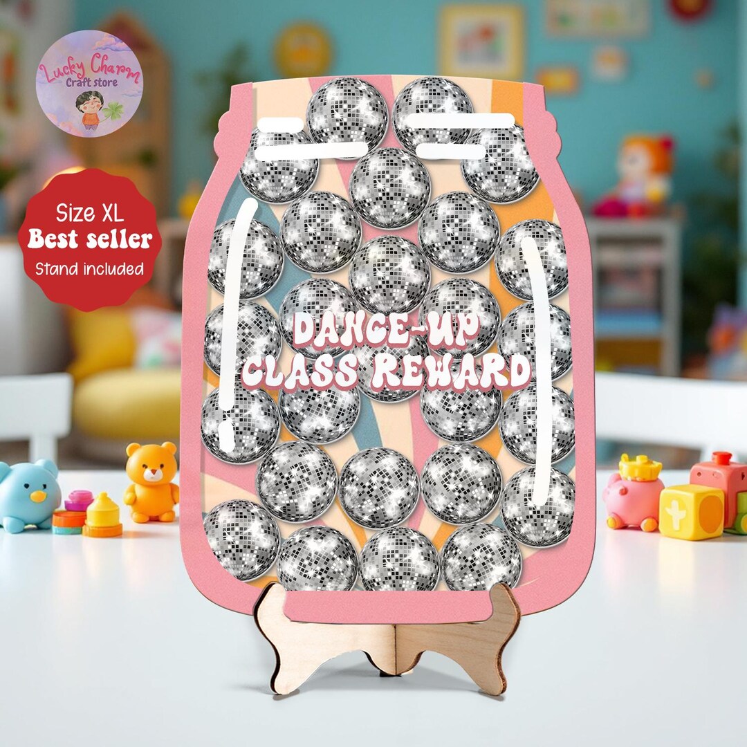 Personalized Disco Class Reward Jar, Disco Ball Tokens for Classroom ...