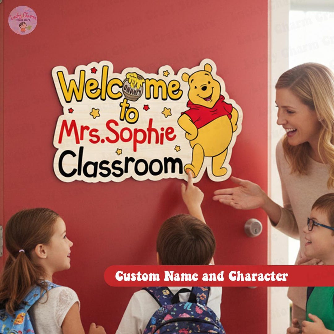 Personalized Disney Teacher Sign, Magic Teacher Name, Classroom Welcome ...