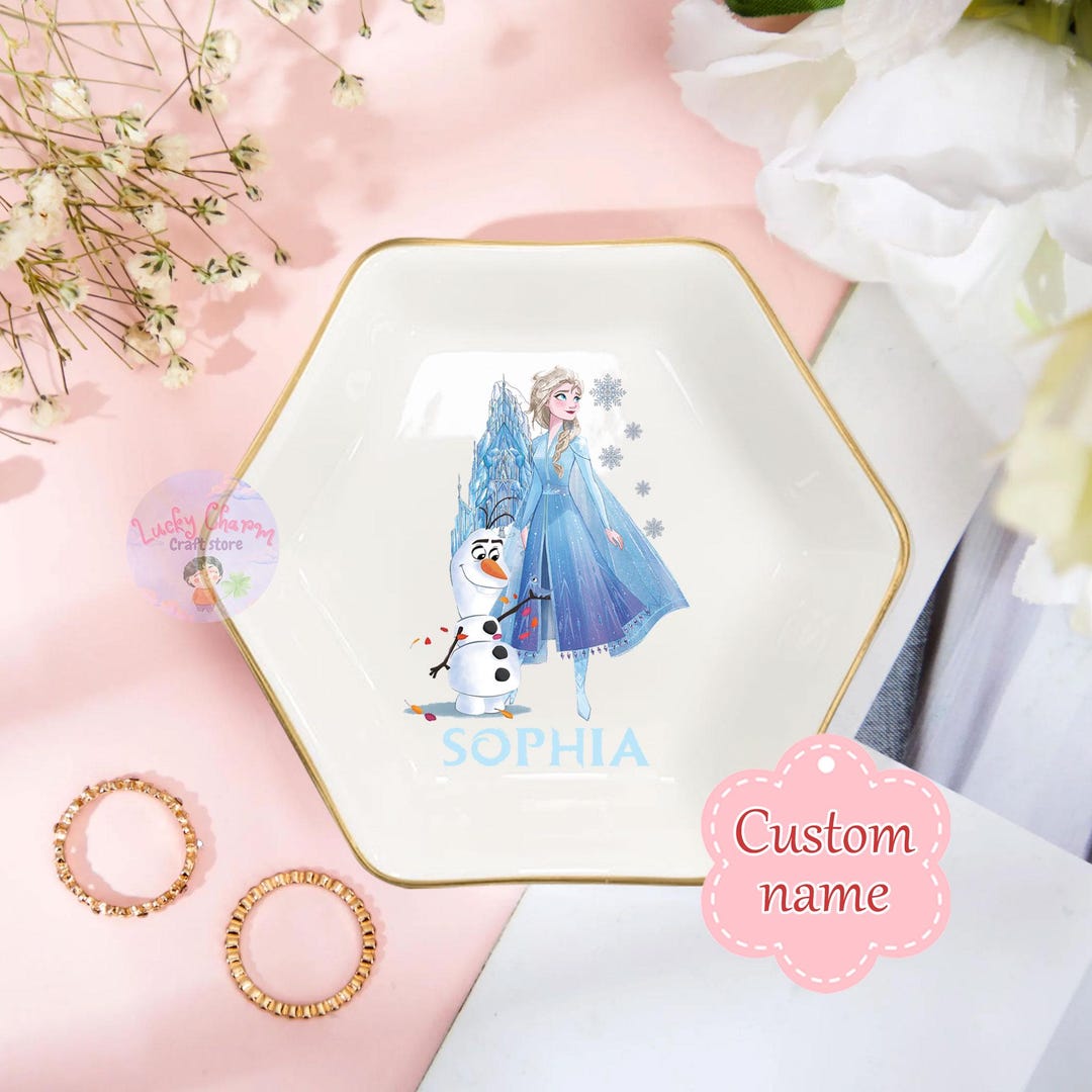 Personalized Disney Elsa Frozen Princess Trinket Dish, Disney Lover ...