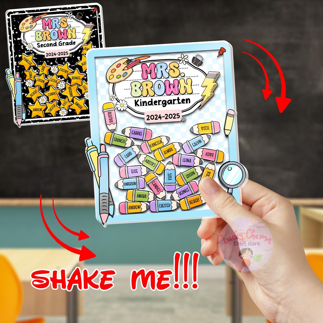 Teacher Appreciation Gift, Custom Teacher Shaker Magnet, Teacher Gifts ...