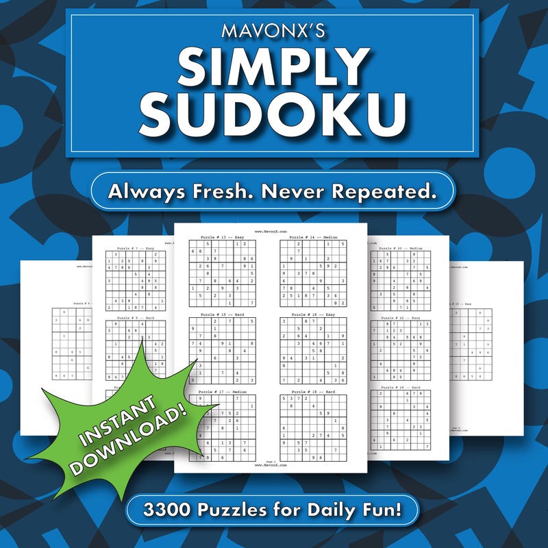 Sudoku Easy Printable Puzzle - Etsy UK