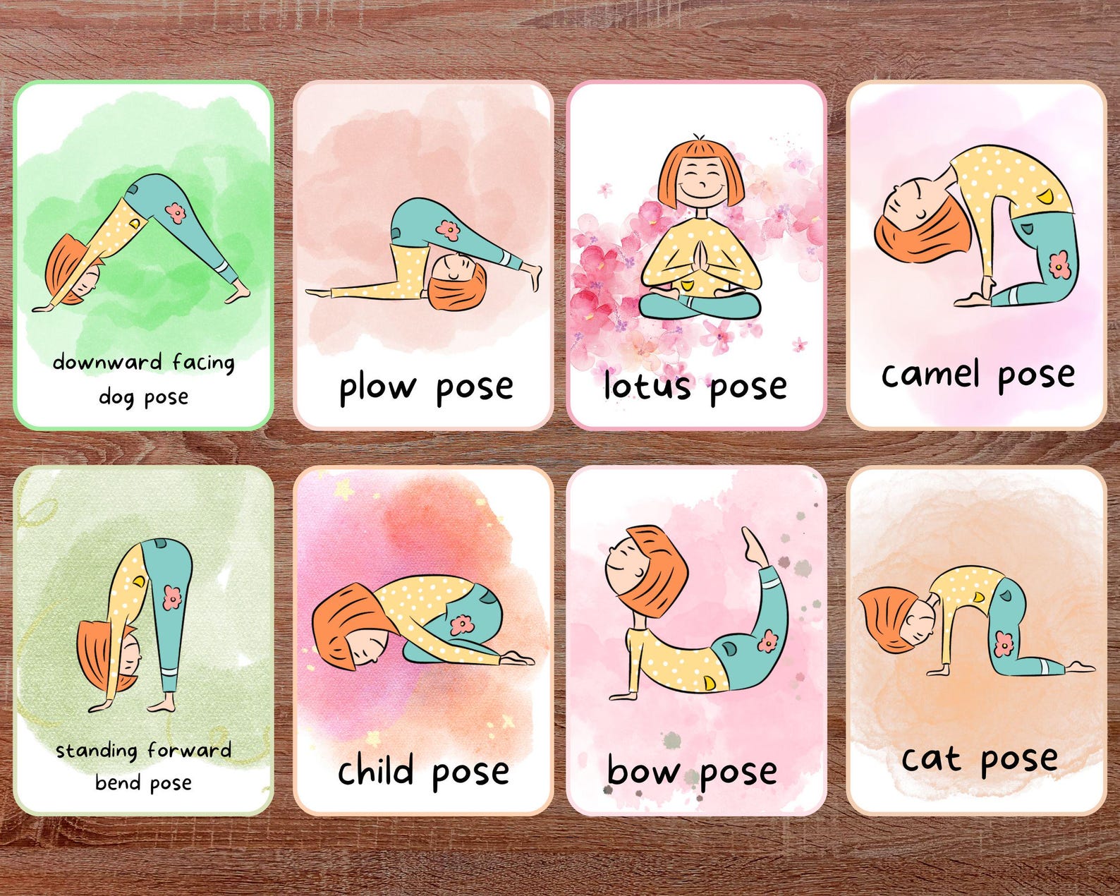 Kids Yoga Flashcards Mindfulness & Movement Activity for Kids Instant ...