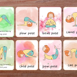 Kids Yoga Flashcards Mindfulness & Movement Activity for Kids Instant ...