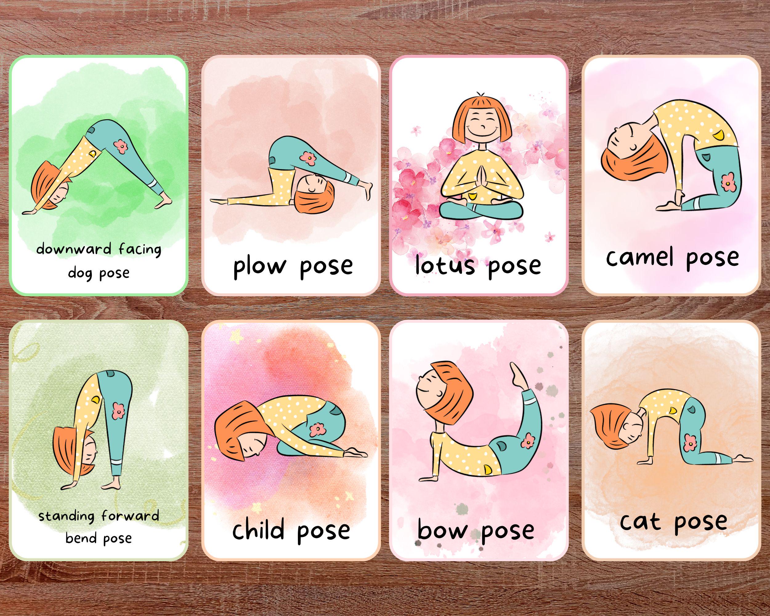 Kids Yoga Flashcards Mindfulness & Movement Activity for Kids Instant ...