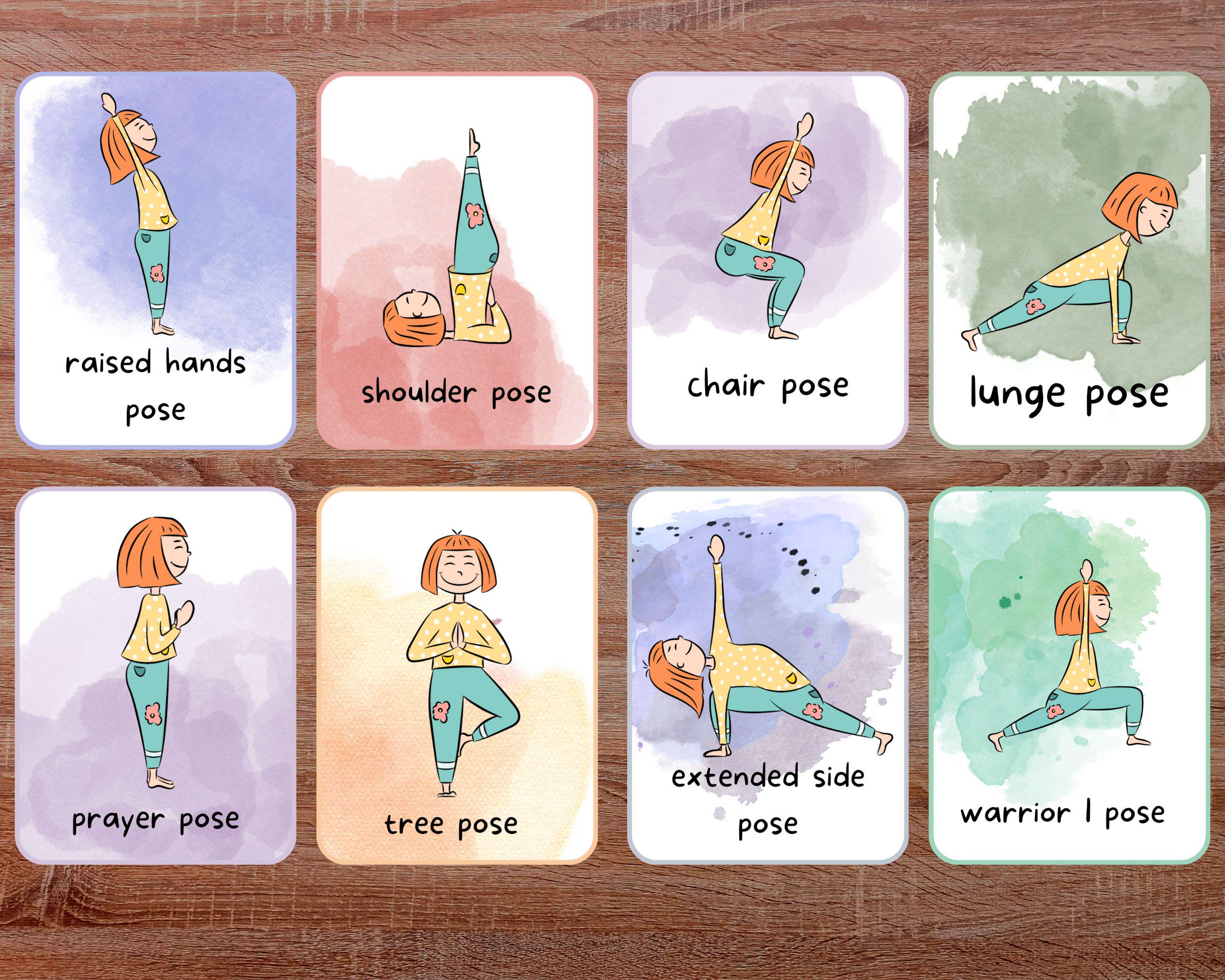 Kids Yoga Flashcards Mindfulness & Movement Activity for Kids Instant ...