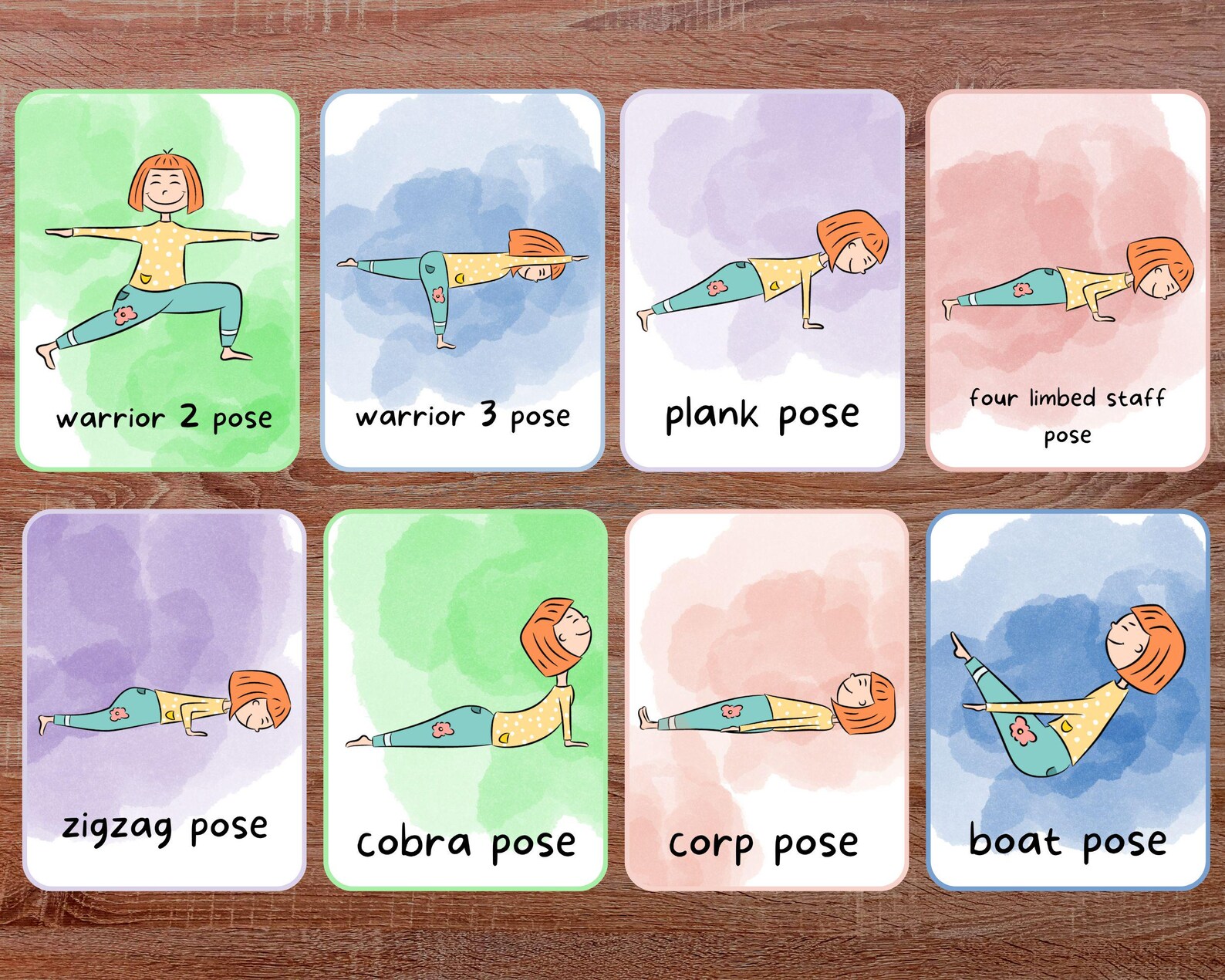 Kids Yoga Flashcards Mindfulness & Movement Activity for Kids Instant ...