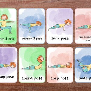Kids Yoga Flashcards Mindfulness & Movement Activity for Kids Instant ...