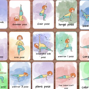 Kids Yoga Flashcards Mindfulness & Movement Activity for Kids Instant ...