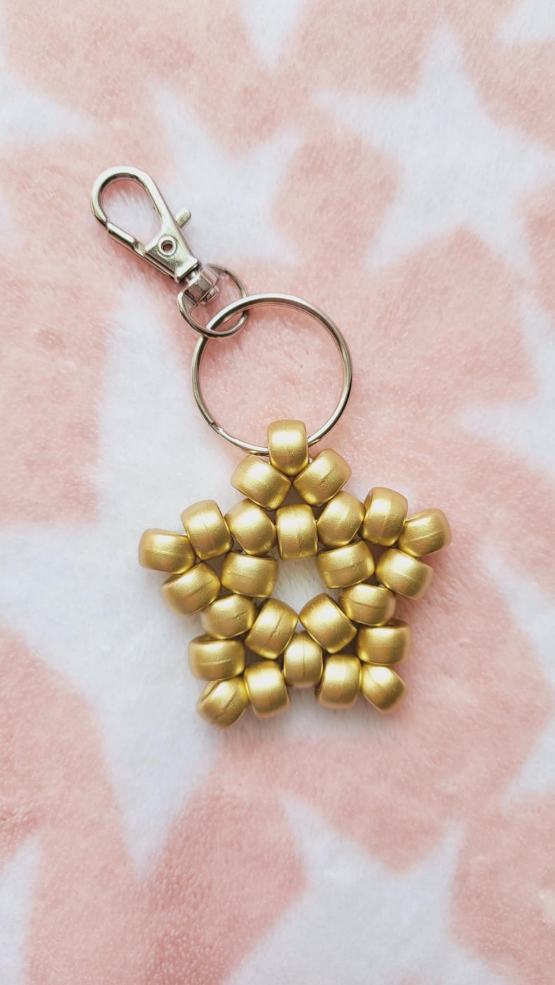 Gold Kandi Star Keychain - Etsy