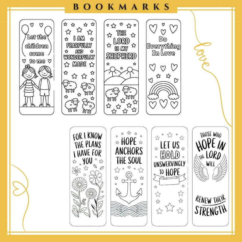 72 Bible Verse Bookmarks to Color – Christian Coloring Bookmarks ...