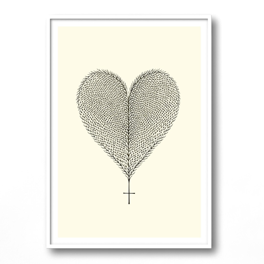Heart and Cross - Tree of Life | Jesus Art, Christian Decor. Bible ...