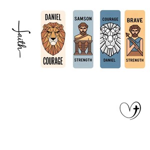 12 Men of the Bible Bookmarks – Daniel, Samson, Joshua, Peter, Bible ...