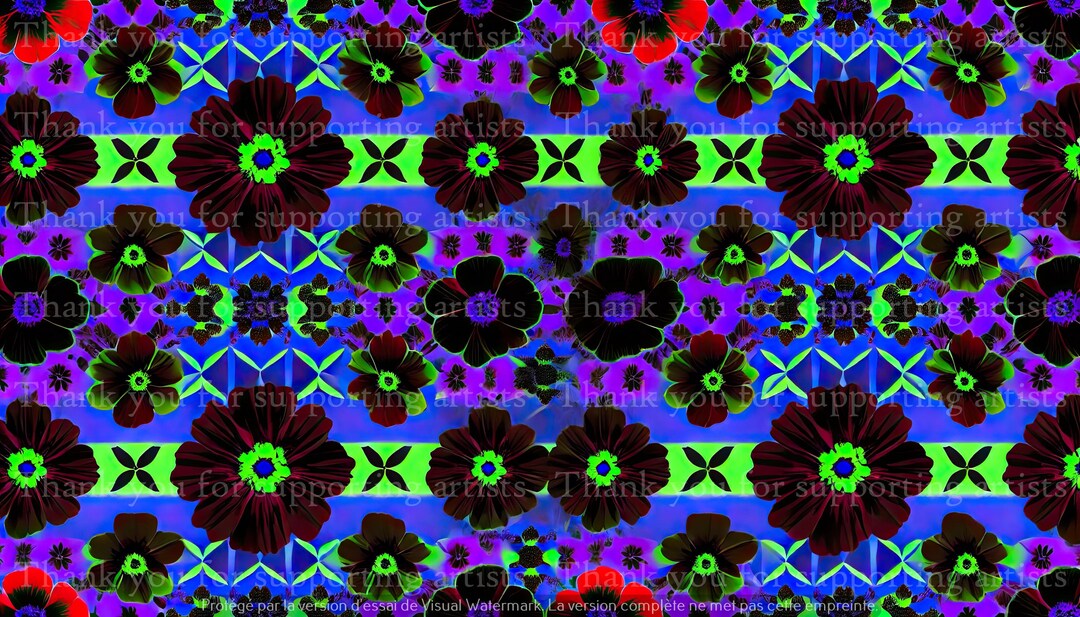 Ultraviolet UV Reactive Flowers (2 Images) Glow in the Dark, NEON ...