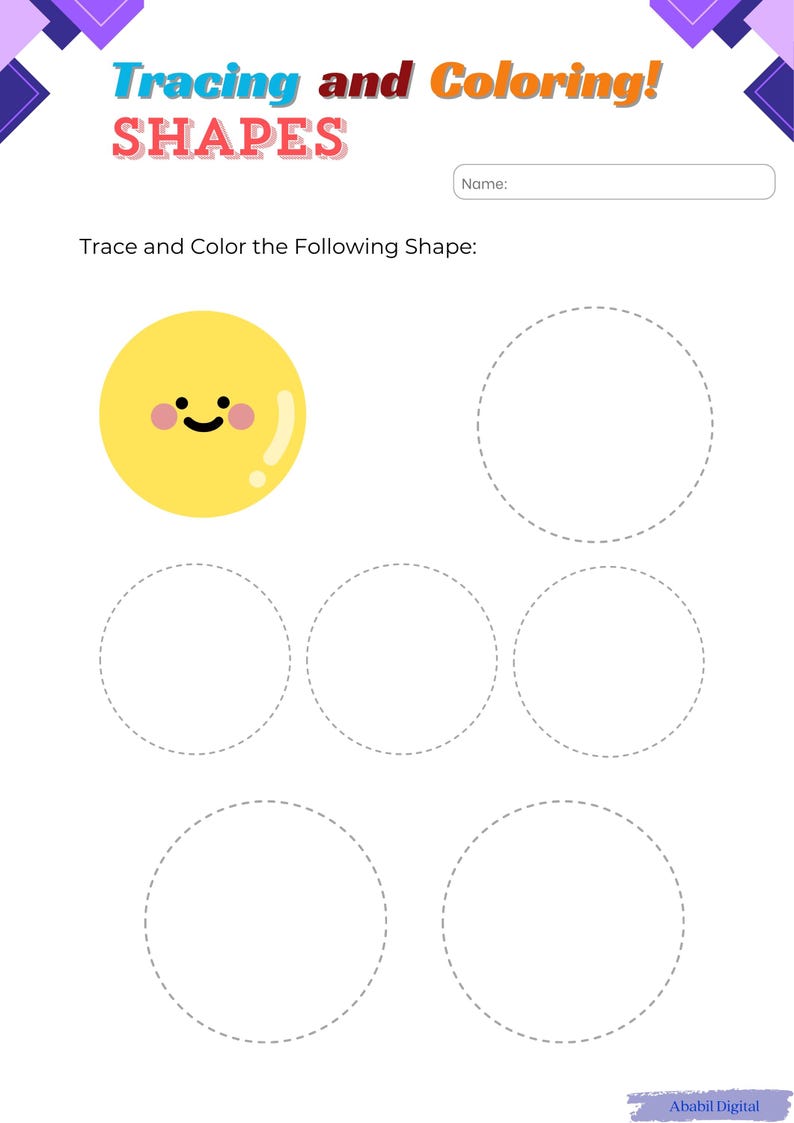 Tracing and Coloring Book of Shapes for Kids | Fun Learning Activity ...