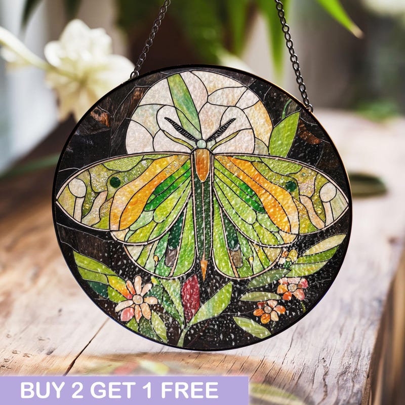 Moth Stained Glass - Etsy