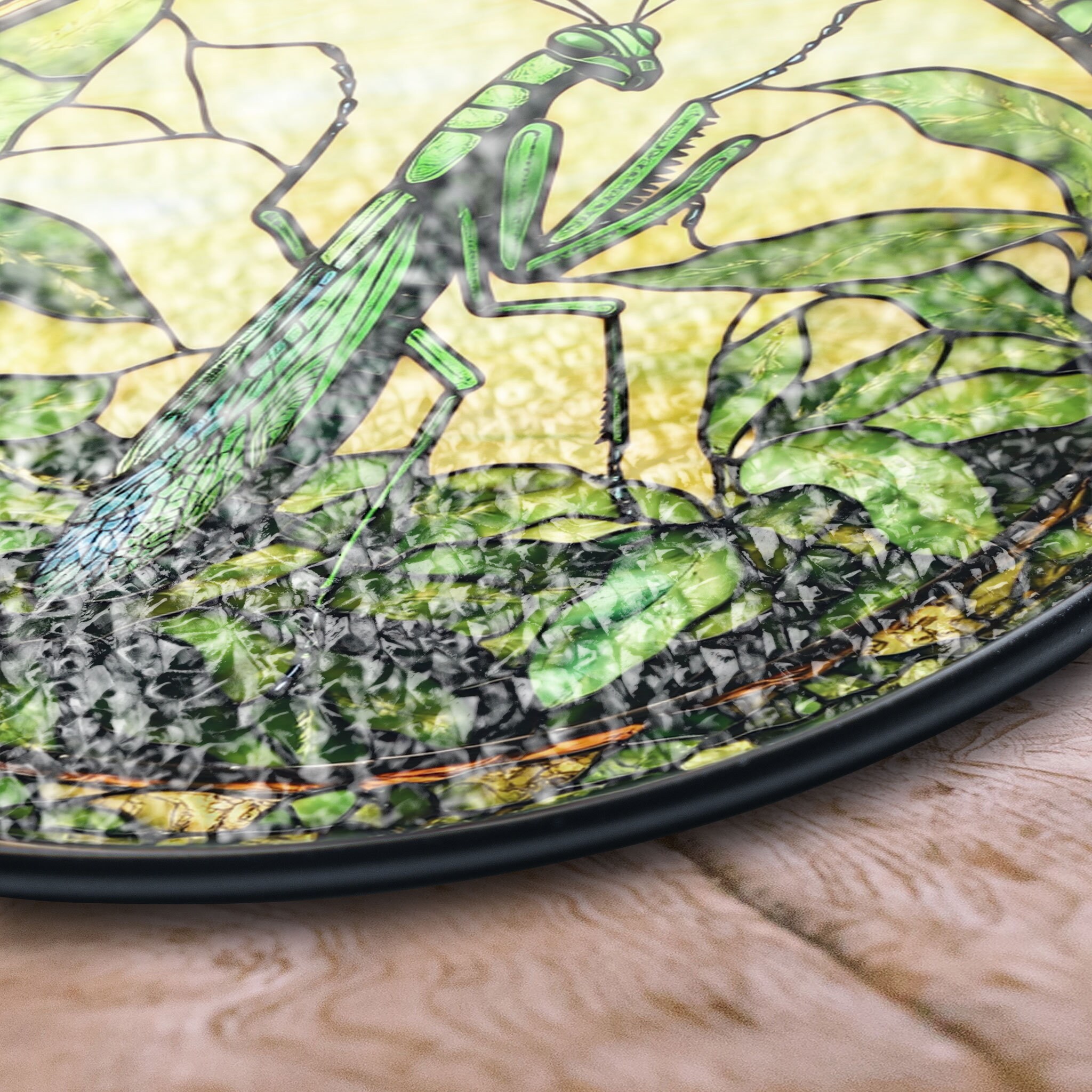 Praying Mantis Stained Glass Window Hanging - Detailed Nature-inspired ...