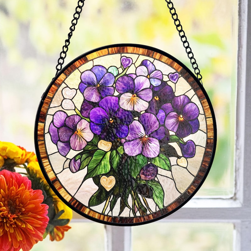 Violet Stained Glass - Etsy