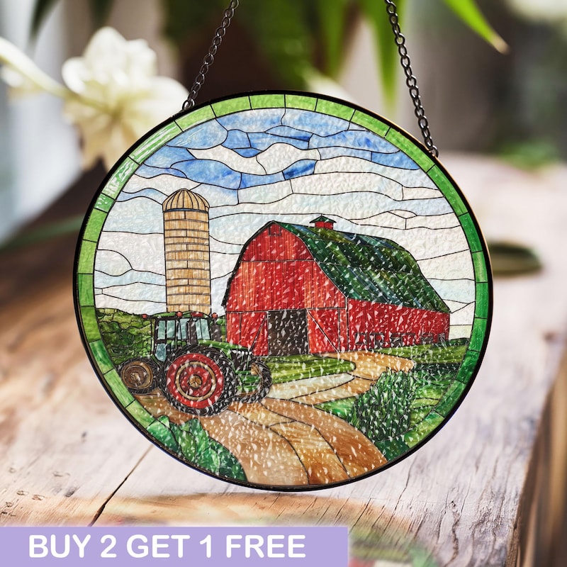 Stained Glass Barn - Etsy