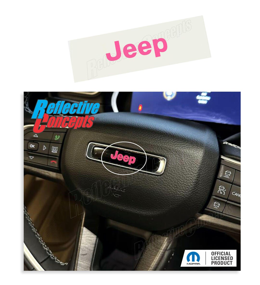22-26 Grand Cherokee - Jeep Steering Wheel Lettering Decal Sticker - Etsy