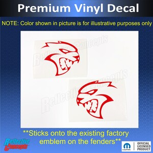 Challenger SRT Hellcat - Hellcat Fender Emblem Overlay Stickers - Etsy