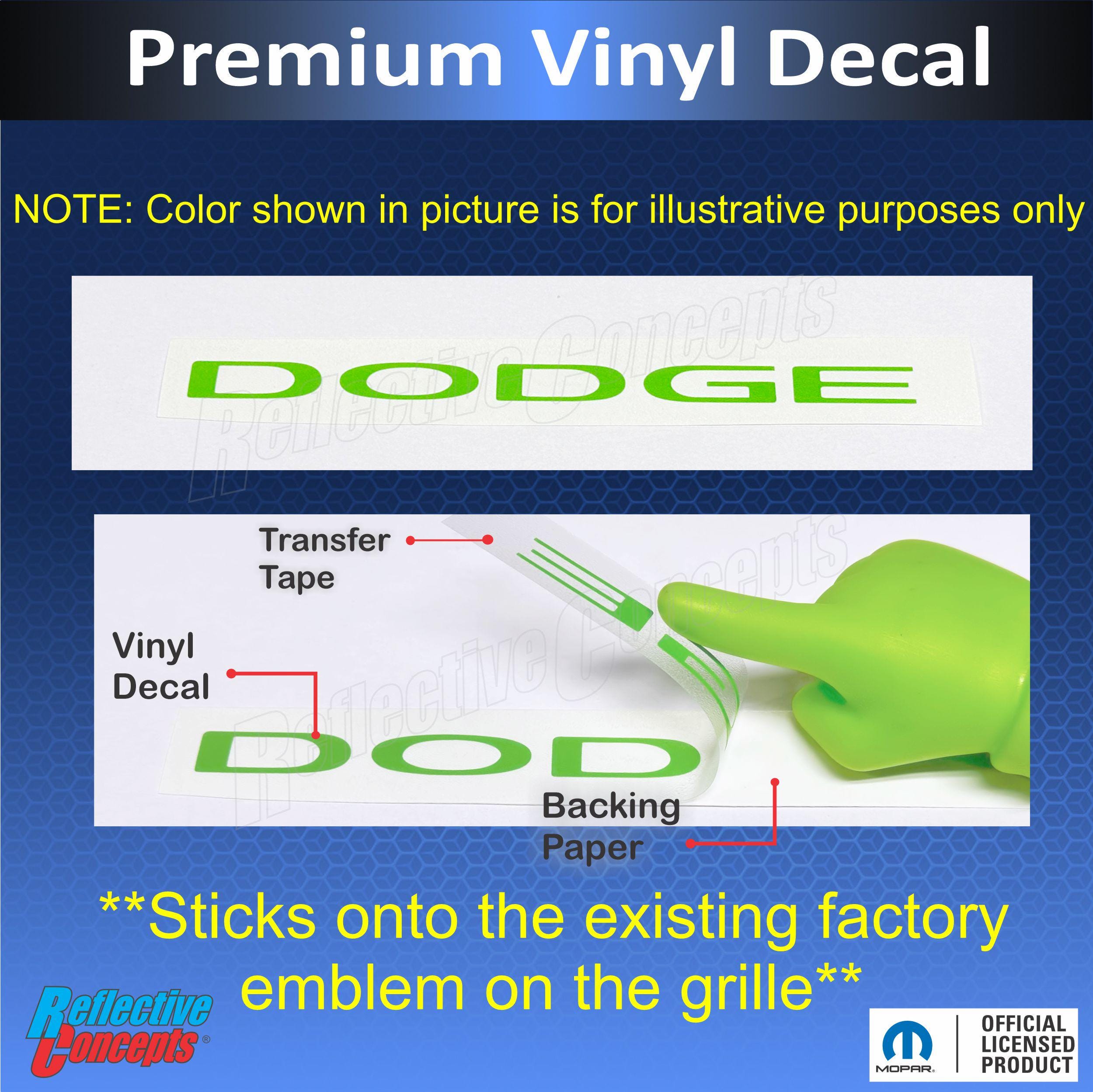DODGE Grille Lettering Emblem Overlay Sticker - 2013-2023 Charger - Etsy
