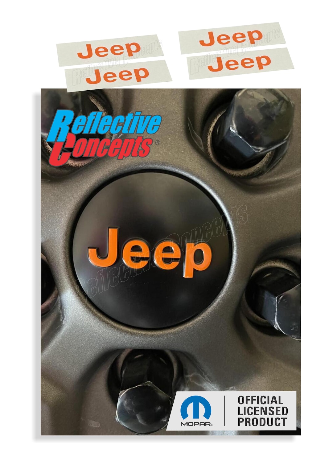 18-25 Wrangler JL/JLU - Jeep Center Cap Lettering Decal Stickers - Etsy