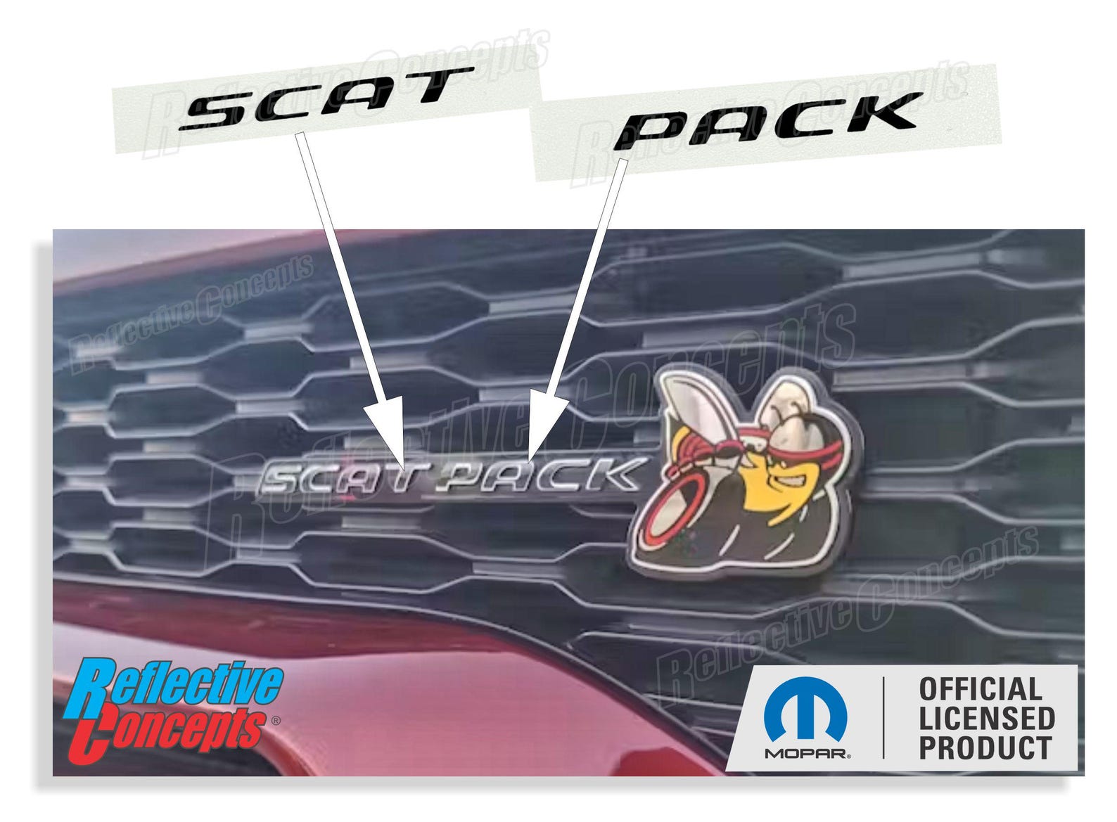 SCAT PACK Grille Emblem Overlay Stickers - Charger Scat Pack - Etsy