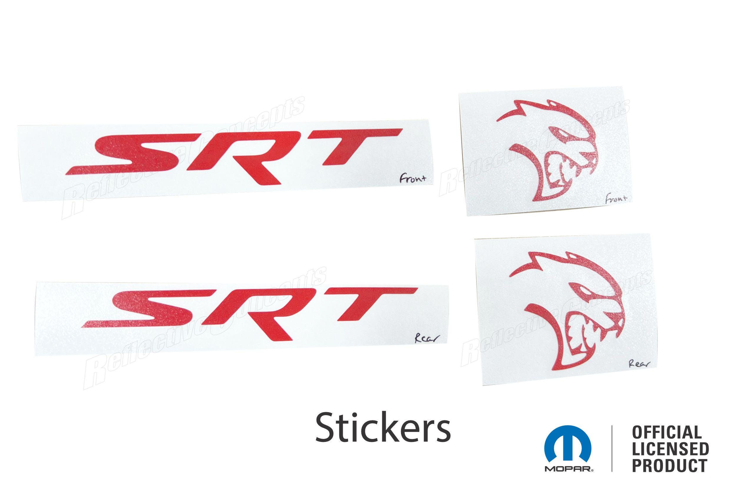 SRT Hellcat Grille & Liftgate Emblem Overlay Stickers - 2021-2025 ...