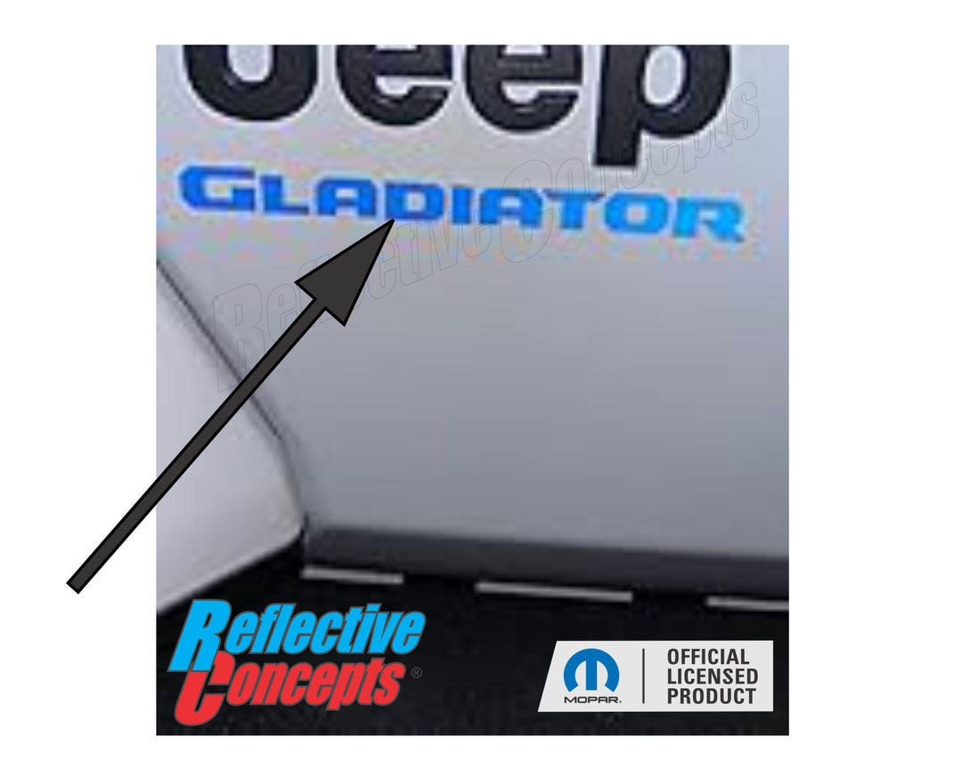 GLADIATOR Fender Text Lettering Overlay Decal Stickers - 2020-2024 ...