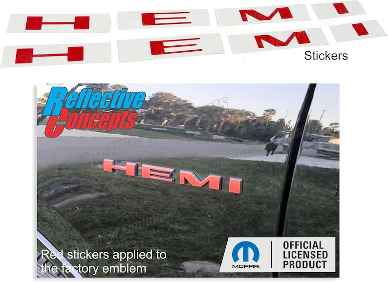 HEMI Fender Emblem Overlay Stickers - 20-26 Durango R/T - Etsy