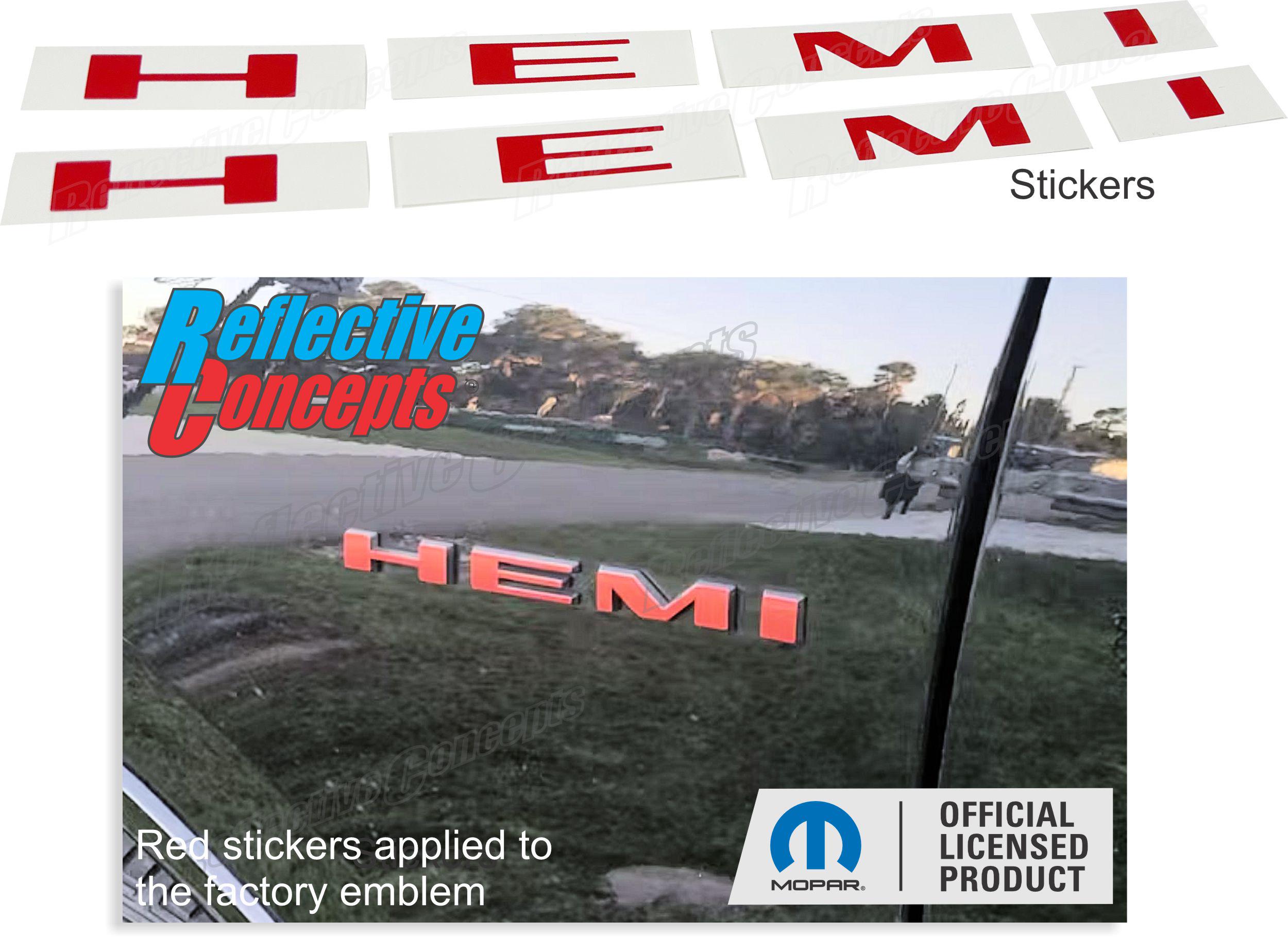 HEMI Fender Emblem Overlay Stickers - 20-26 Durango R/T - Etsy