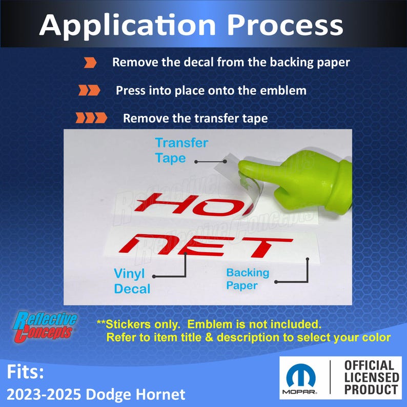HORNET Emblem Overlay Sticker - Fits: 2023-2025 Dodge Hornet - Etsy