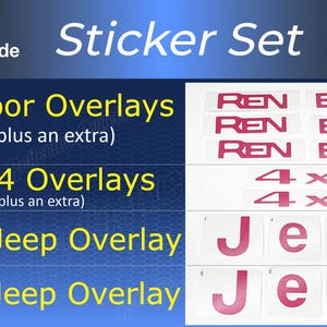 JEEP RENEGADE- Emblem Overlay Sticker Set - Etsy