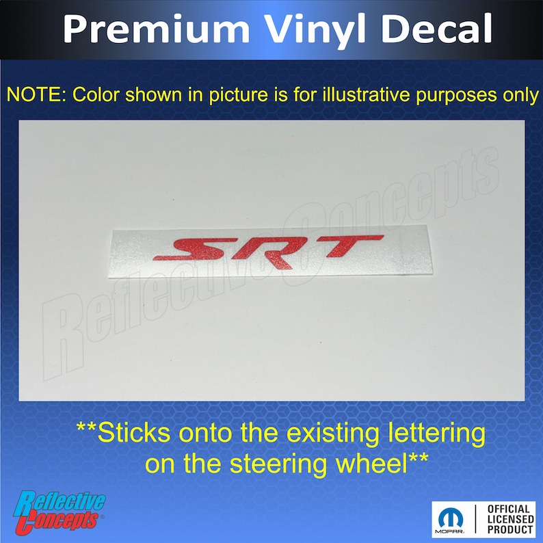 SRT Steering Wheel Lettering Decal Sticker - Challenger SRT - Etsy