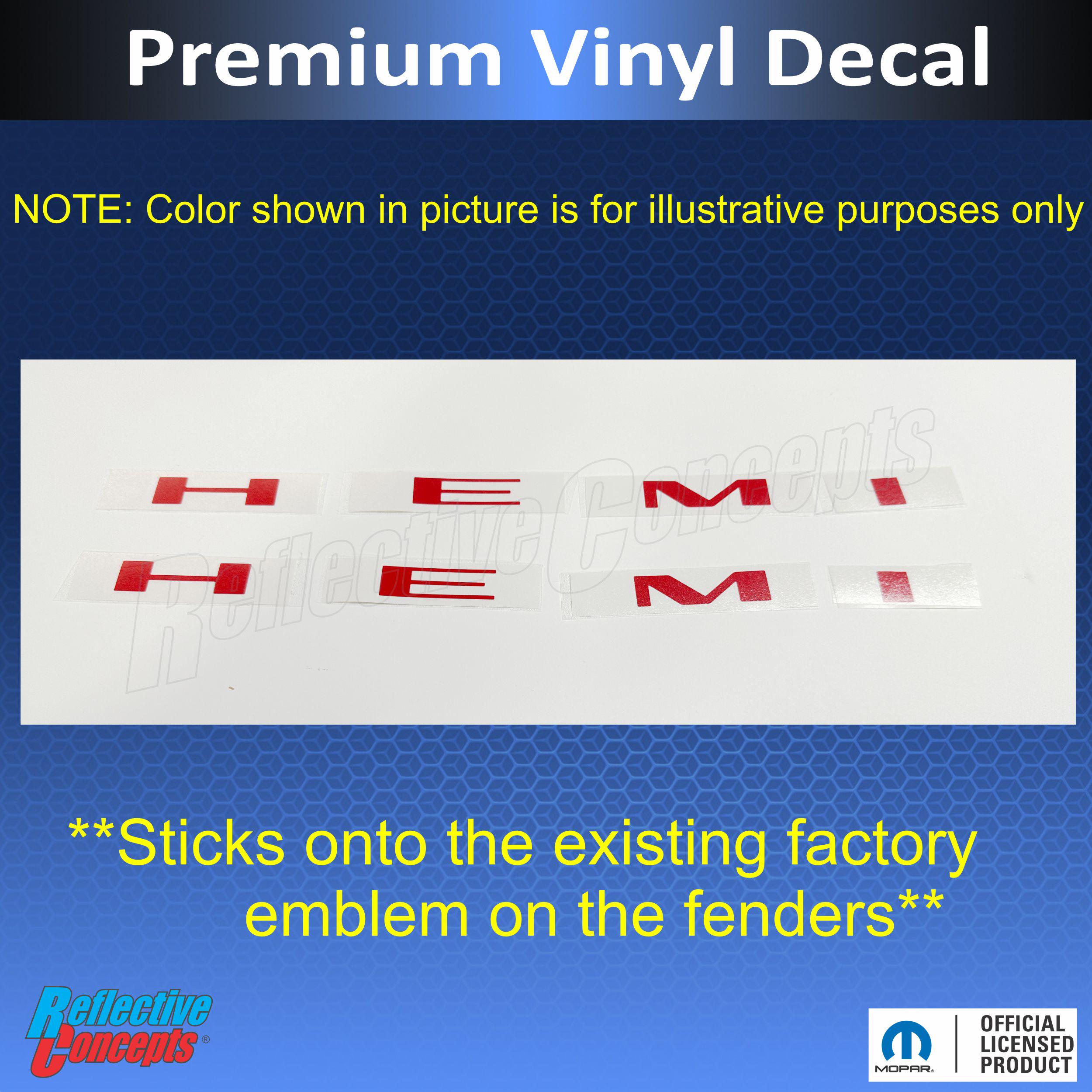 HEMI Fender Emblem Overlay Stickers - 20-26 Durango R/T - Etsy