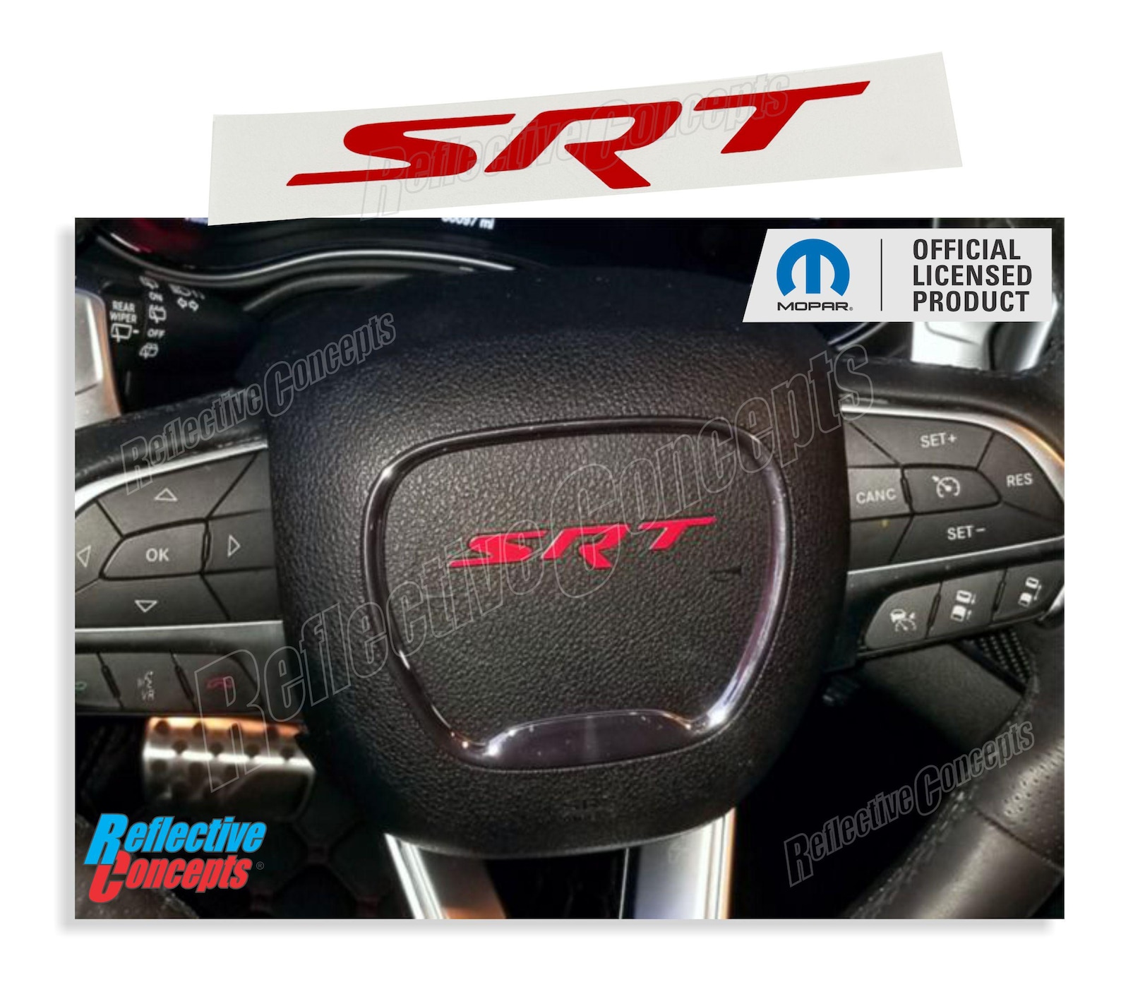 SRT Steering Wheel Lettering Decal Sticker - 14-21 Grand Cherokee SRT ...