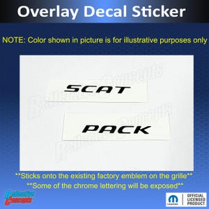 SCAT PACK Grille Emblem Overlay Stickers - Charger Scat Pack - Etsy