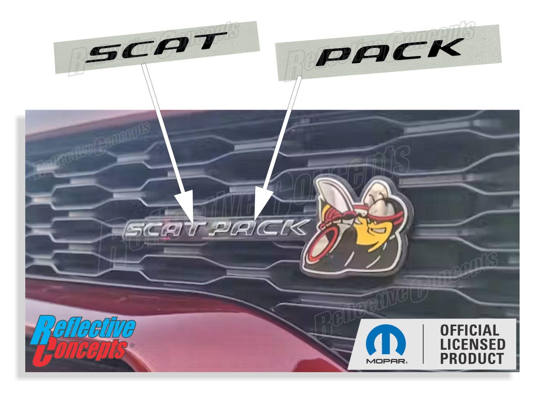 SCAT PACK Grille Emblem Overlay Stickers - Charger Scat Pack - Etsy