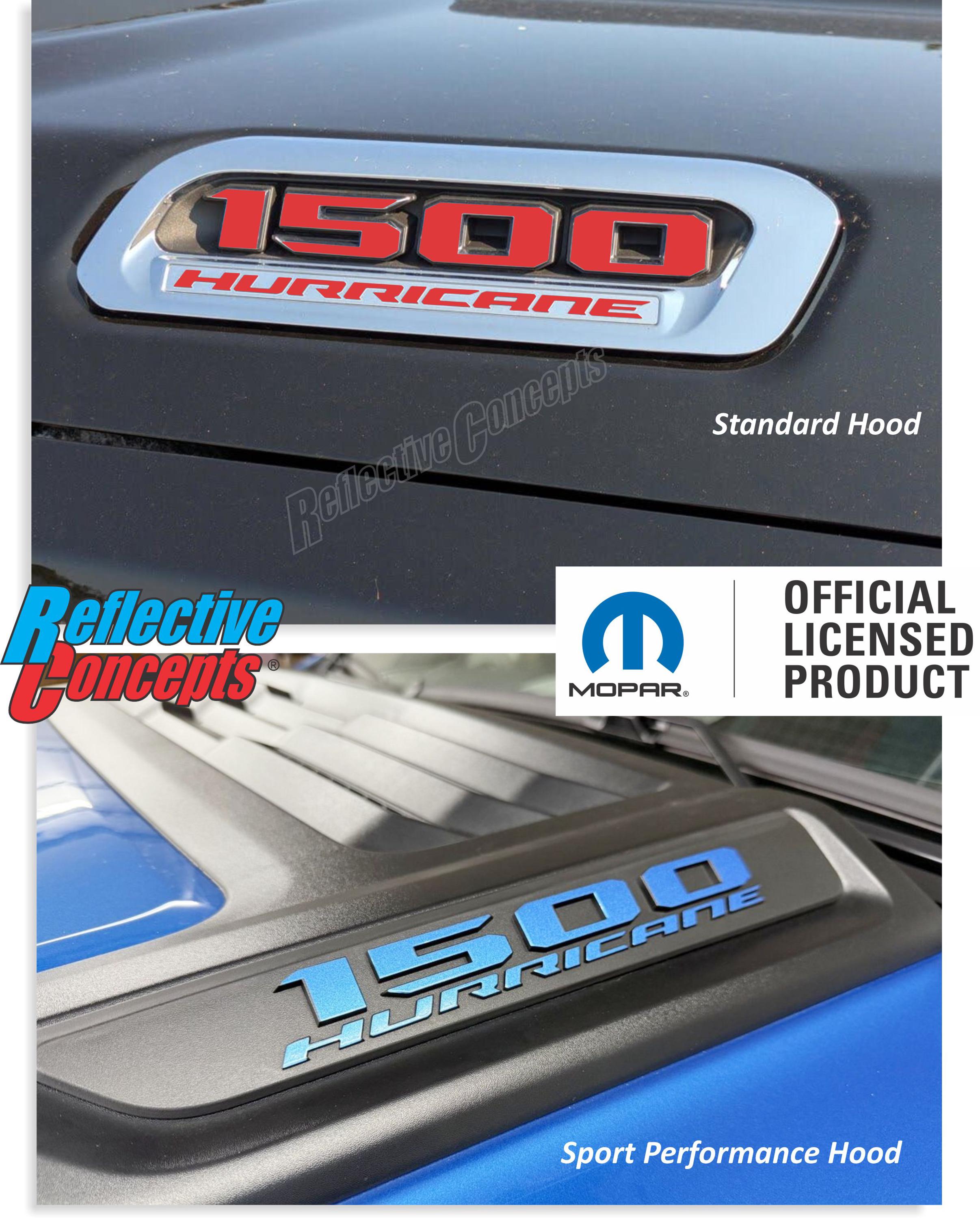 2026 Ram 1500 - 1500 HURRICANE Hood Emblem Overlay Decal Stickers ...