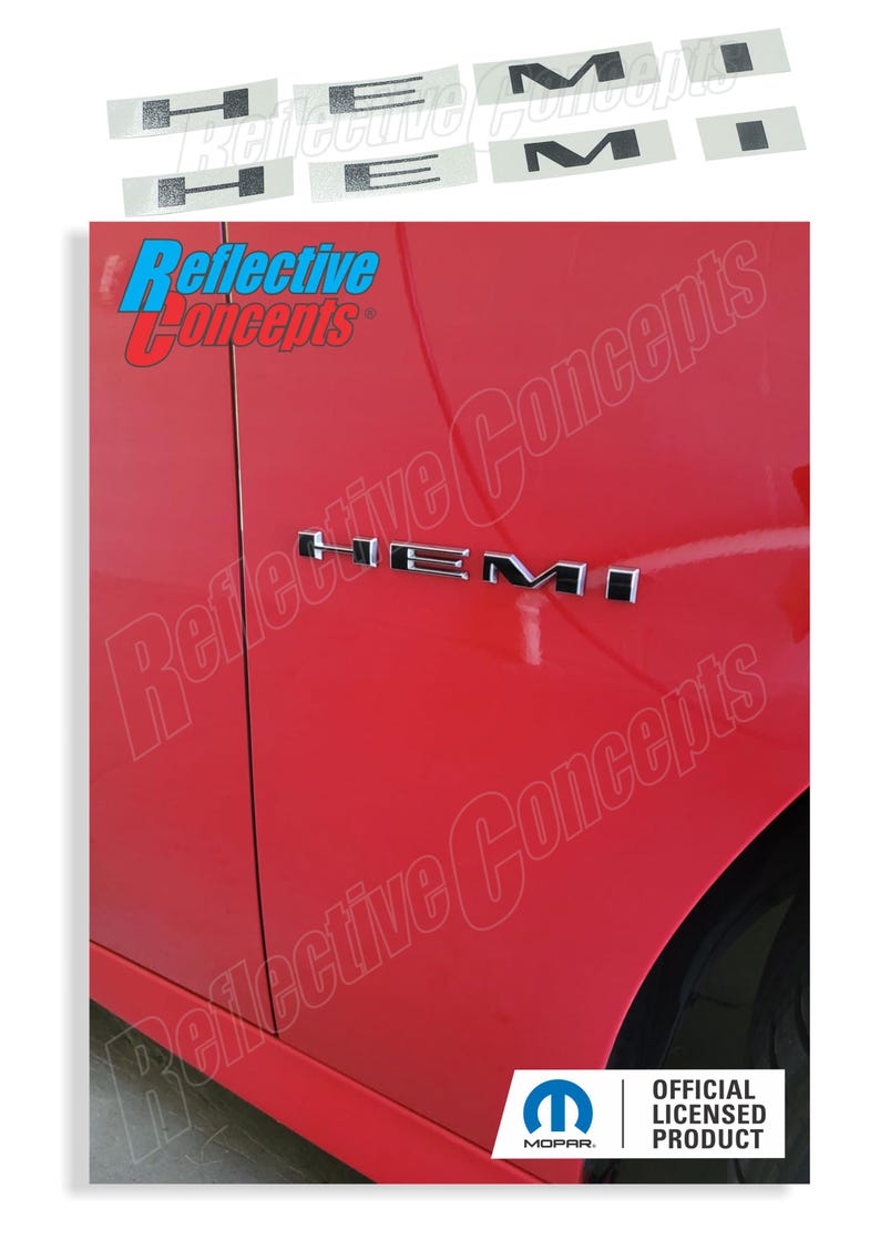HEMI Fender Emblem Overlay Stickers - 20-22 Challenger R/T - Etsy