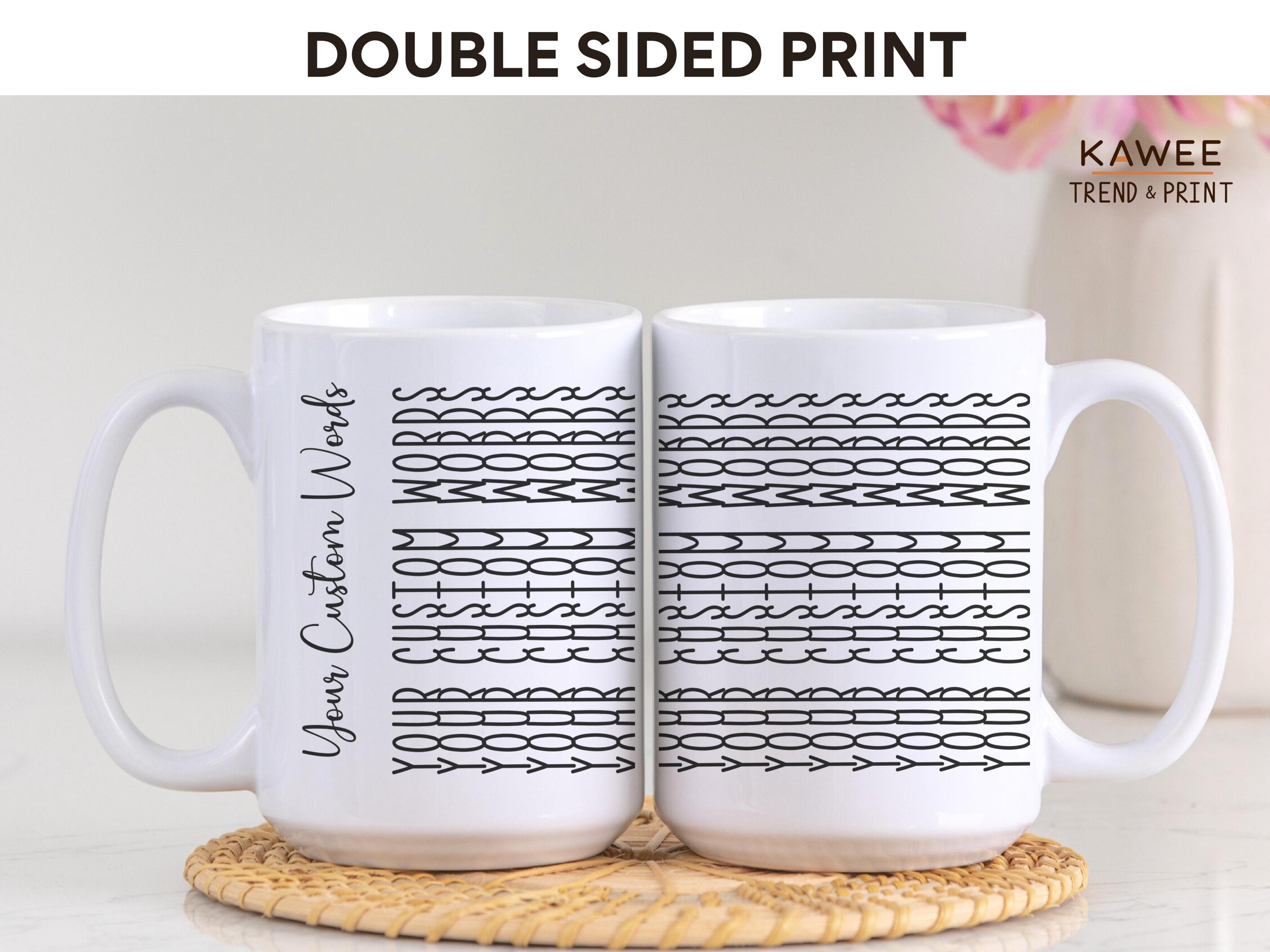 Custom Hidden Message Mug, Personalized Ceramic Coffee Cup (11oz/15oz ...