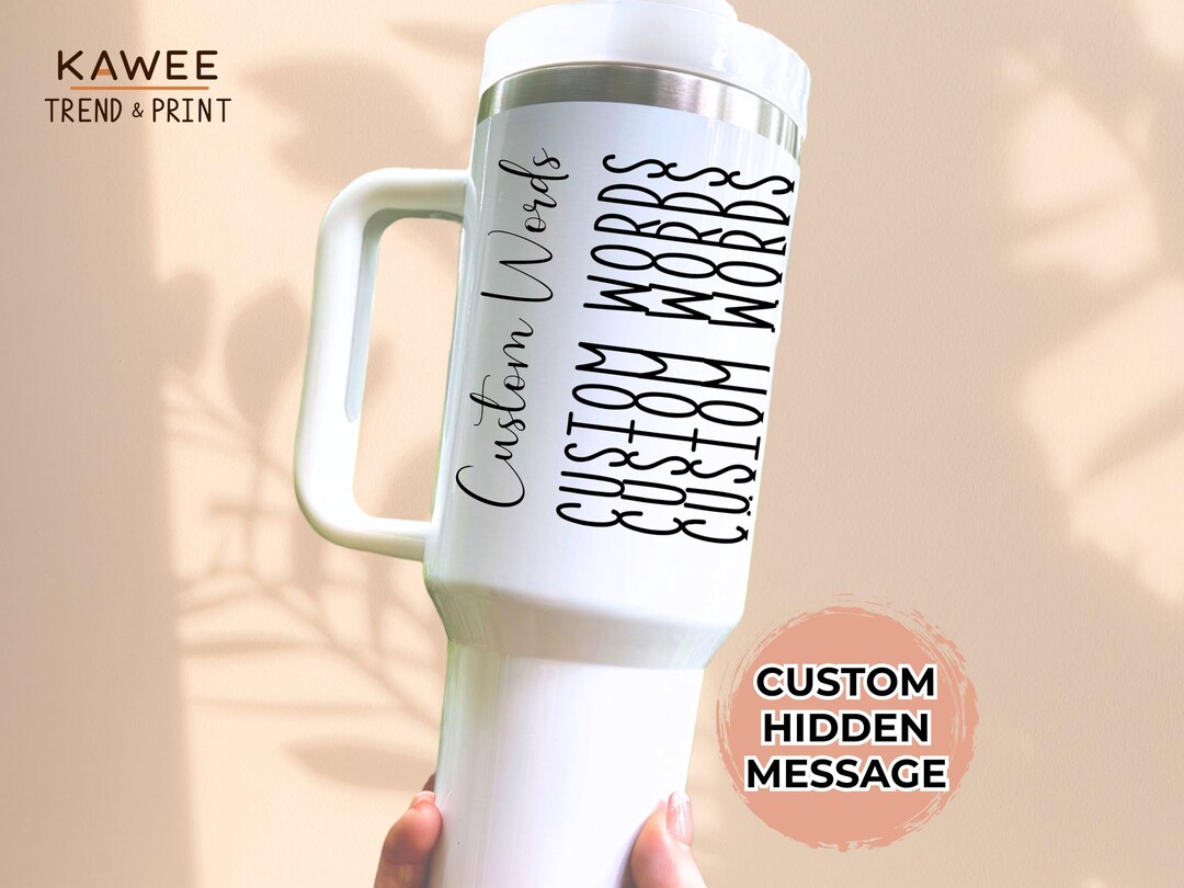 Custom Hidden Message 40oz Tumbler – Funny Personalized Swear Cup ...