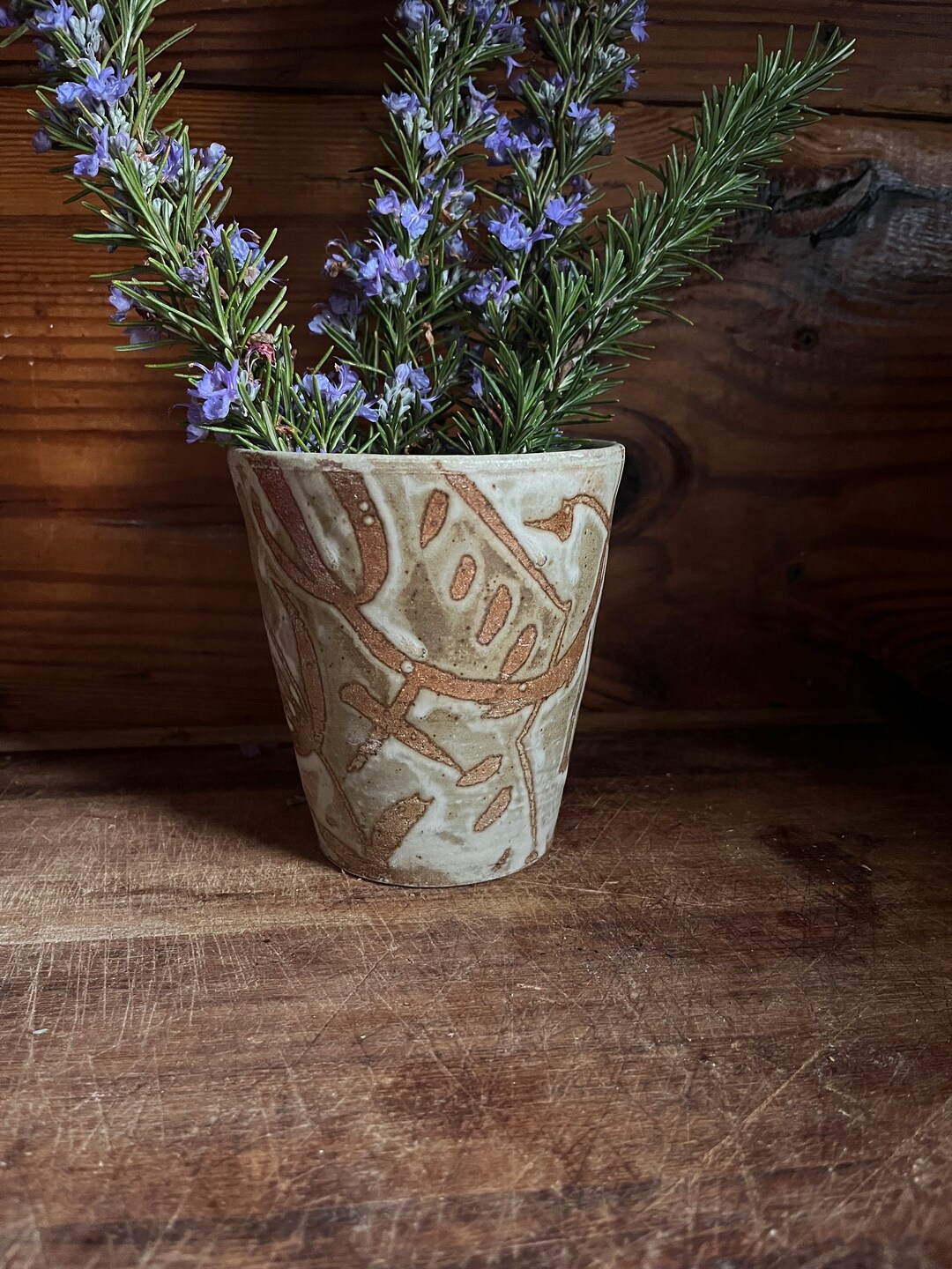 Wood Fired Large Cup or Beaker Vase - Etsy