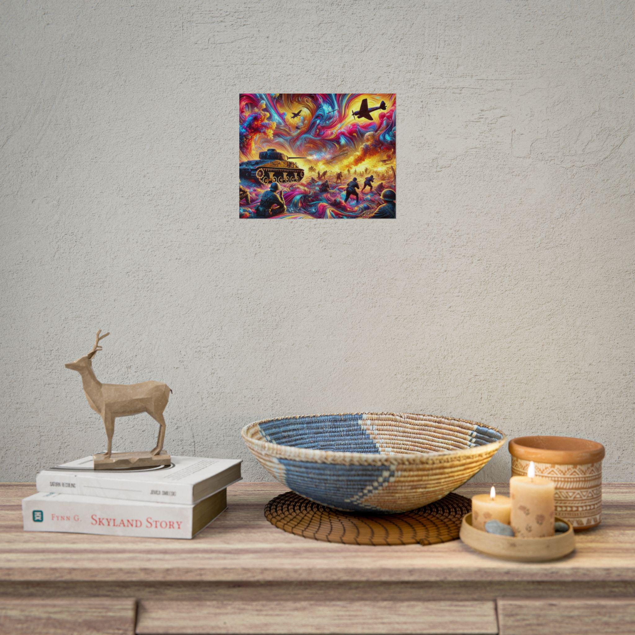 Trippy World War II Battle Poster Psychedelic Explosion Art - Etsy