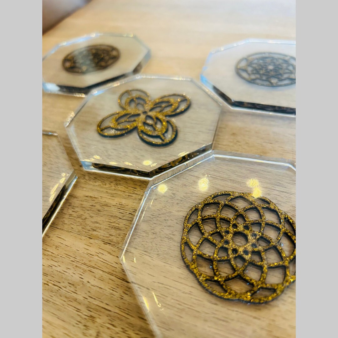 Sacred Geometry Coasters - Etsy