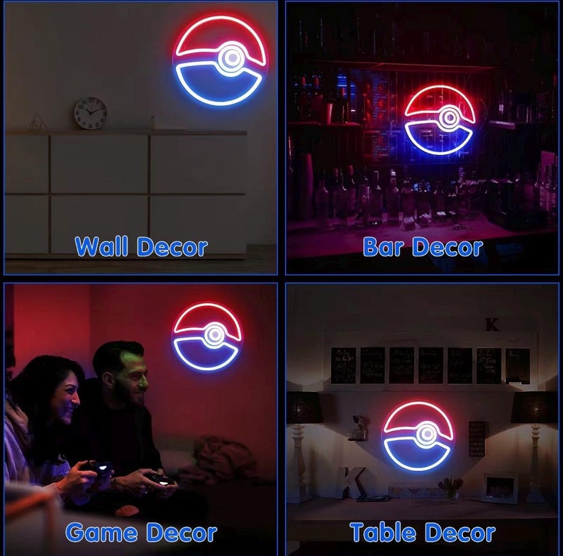 Poke Ball NEON Sign - Etsy