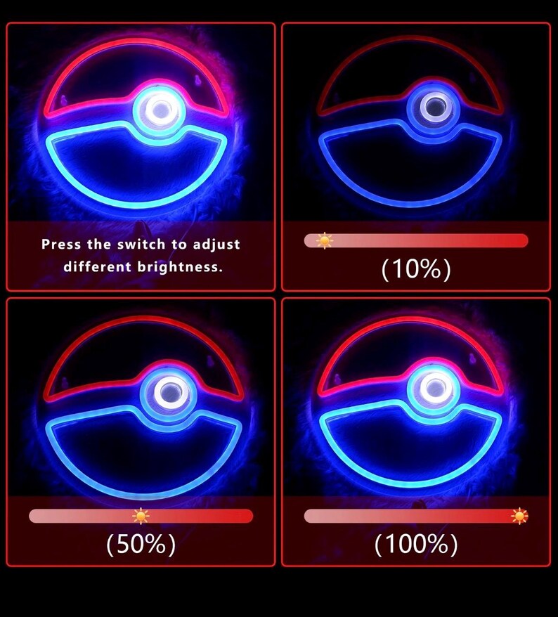 Poke Ball NEON Sign - Etsy